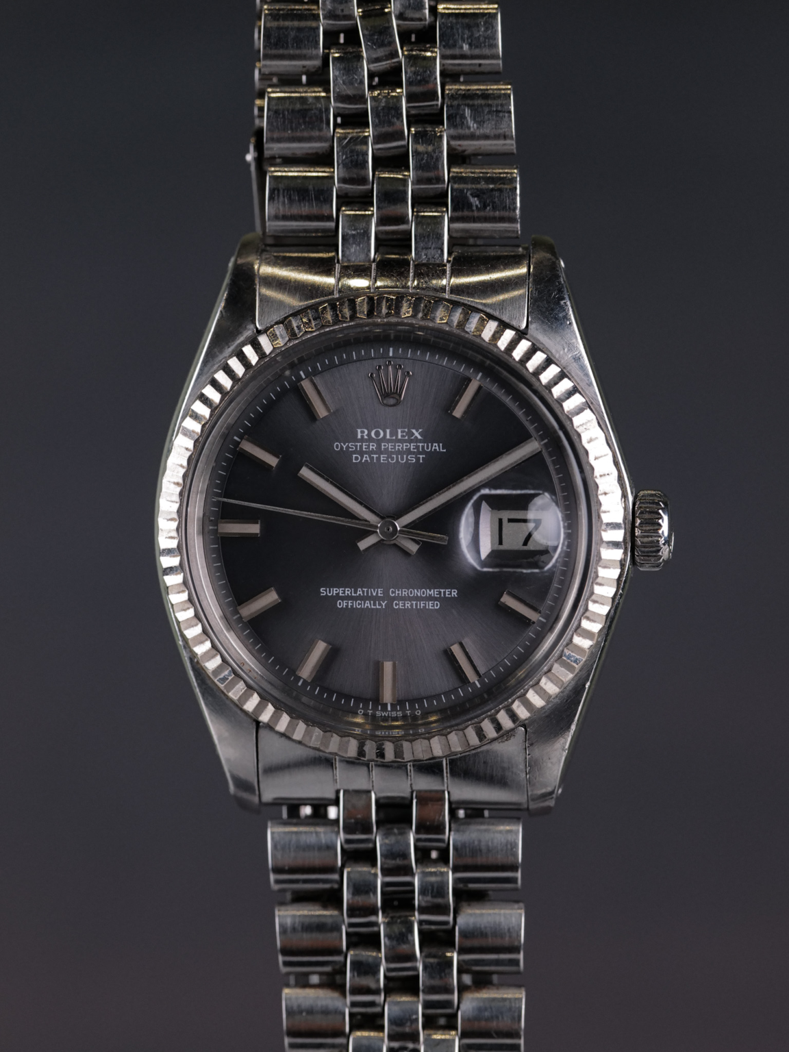 Rolex Datejust 1601 Grey Wide Boy Dial – Kawaii Vintage Watch