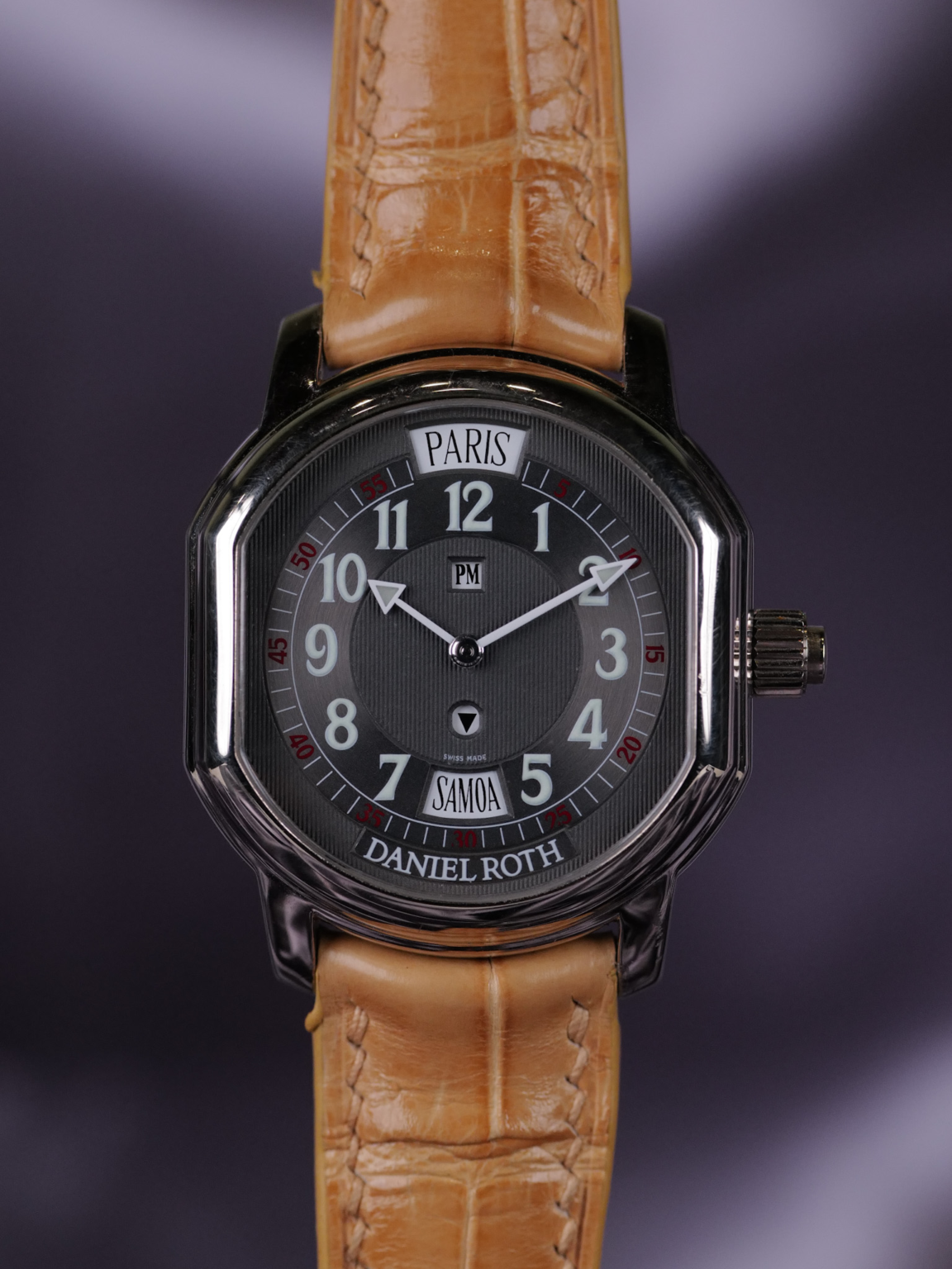 Daniel Roth Metropolitan World Time 18k White Gold – Kawaii Vintage Watch